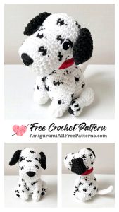 Dalmatian Dog Amigurumi Free Pattern