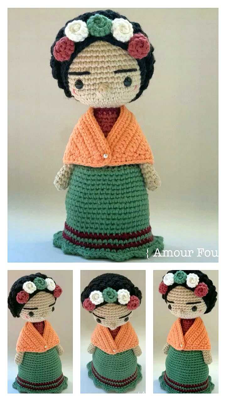 Frida Kahlo Amigurumi Crochet Free Pattern - Free Amigurumi