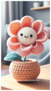 Crochet Flower Amigurumi Free Pattern