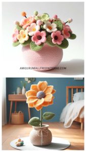 Crochet Flower Amigurumi Free Pattern