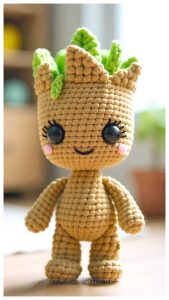 Baby Groot Amigurumi Crochet Free Pattern