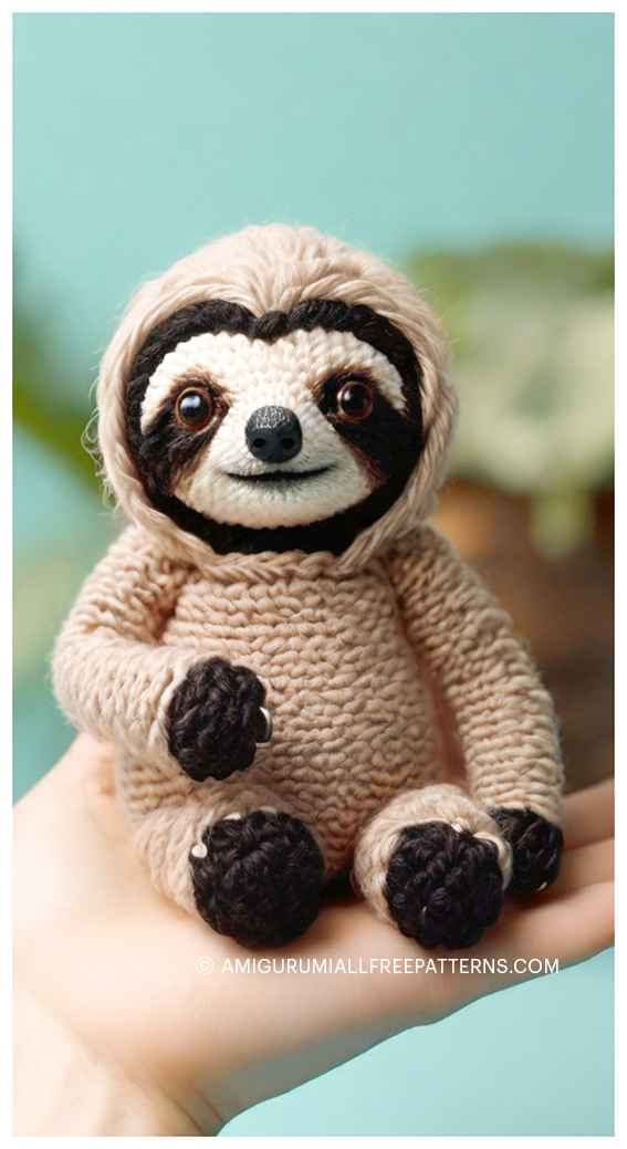 Amigurumi Sloth Free Crochet Pattern
