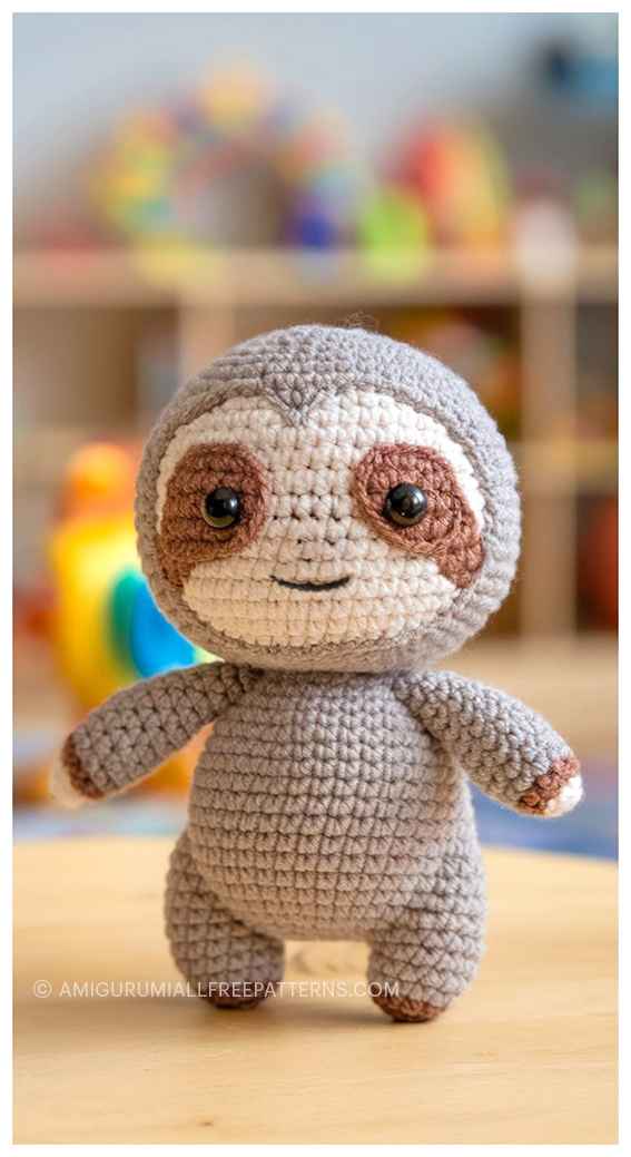 Amigurumi Sloth Free Crochet Pattern