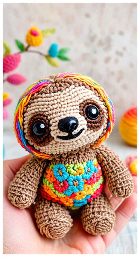 Amigurumi Sloth Free Crochet Pattern