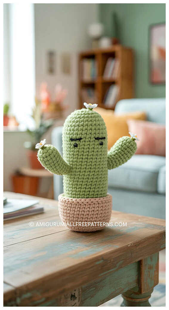 Amigurumi Flower the Cactus Crochet Free Pattern - Free Amigurumi