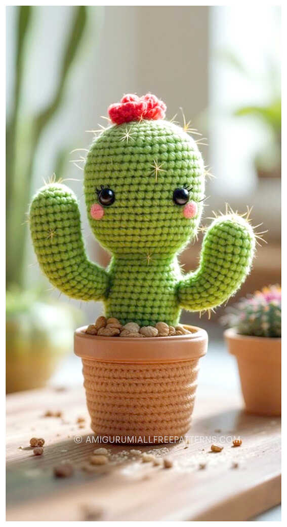 Amigurumi Flower the Cactus Crochet Free Pattern - Free Amigurumi