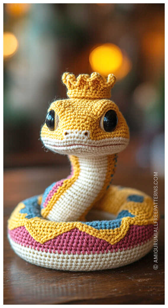 Amigurumi Princess Snake Crochet Free PDF Pattern