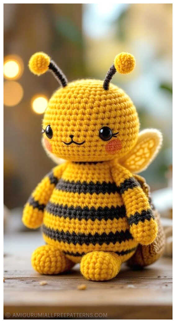 Easy Crochet Bee Amigurumi Free Pattern - Free Amigurumi