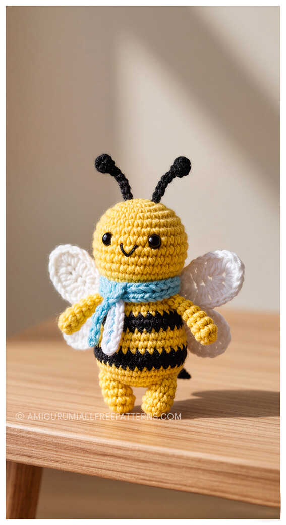 Easy Crochet Bee Amigurumi Free Pattern - Free Amigurumi