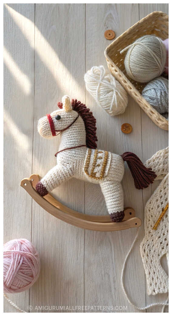 Crochet Rocking Horse Free Amigurumi Pattern