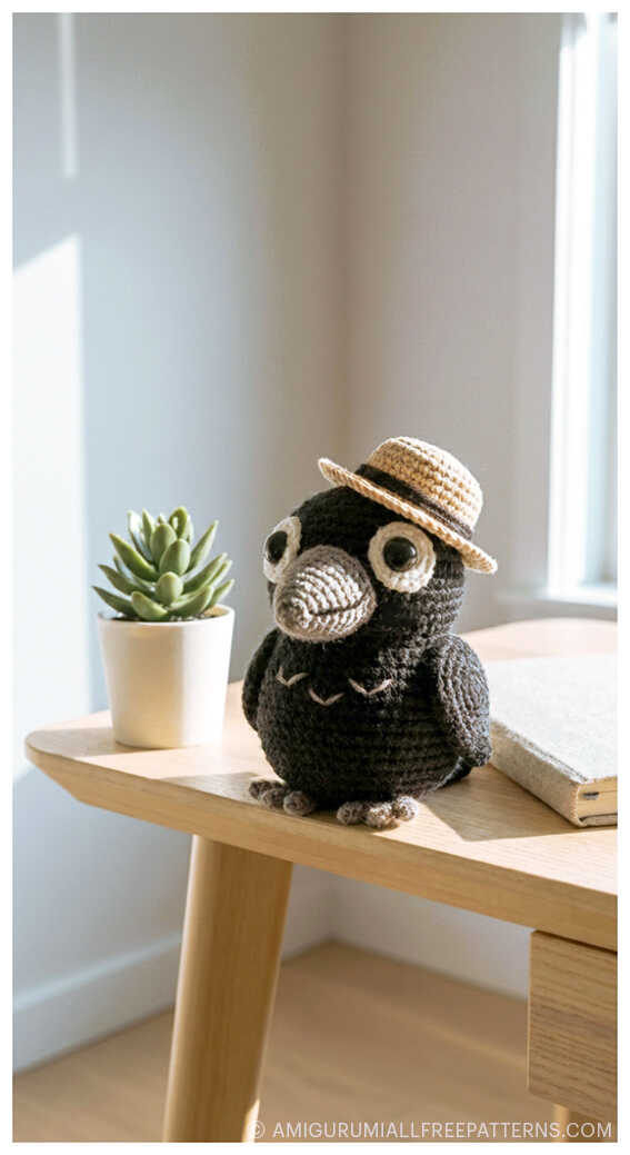 Free Crochet Crow Alena Amigurumi Pattern - Free Amigurumi