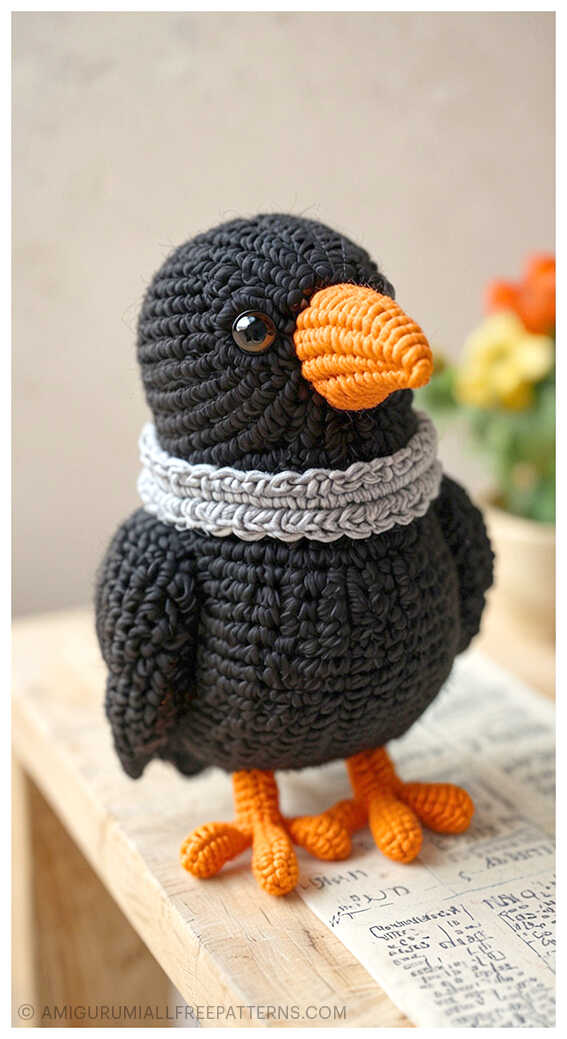 Free Crochet Crow Alena Amigurumi Pattern