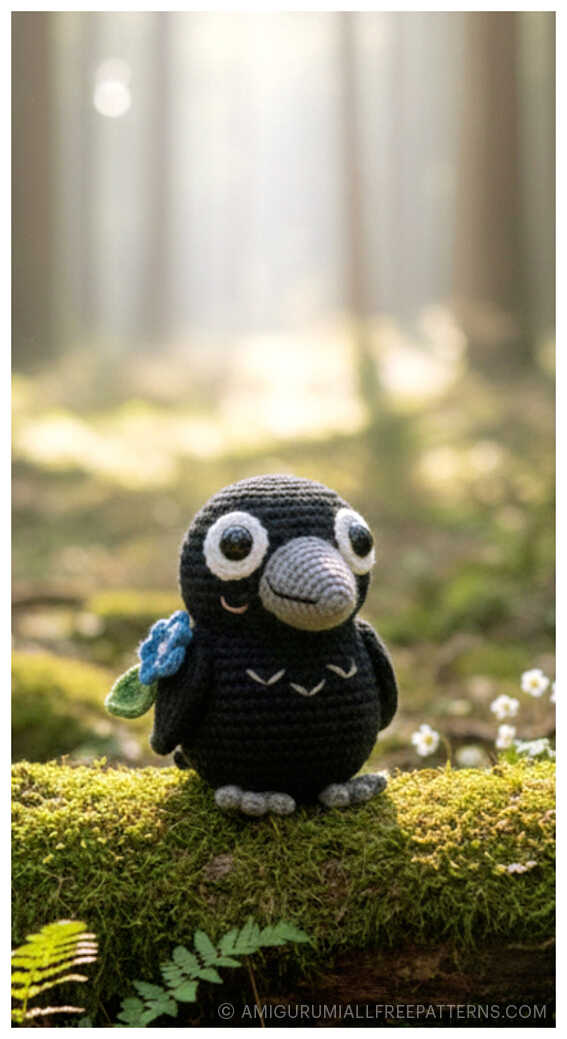 Free Crochet Crow Alena Amigurumi Pattern