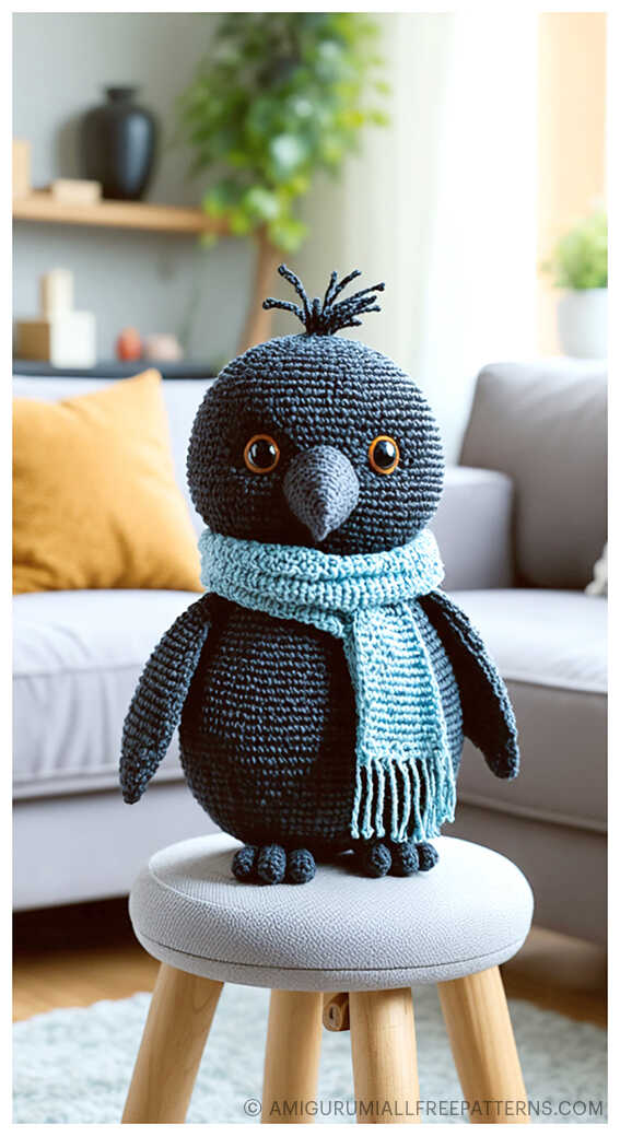 Free Crochet Crow Alena Amigurumi Pattern - Free Amigurumi