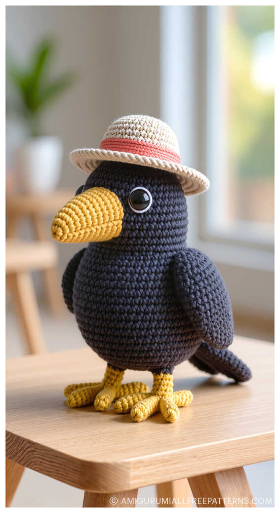 Free Crochet Crow Alena Amigurumi Pattern - Free Amigurumi