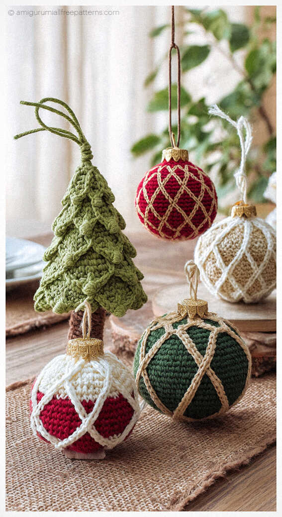 Christmas Ornaments Amigurumi – Free Crochet Pattern Set